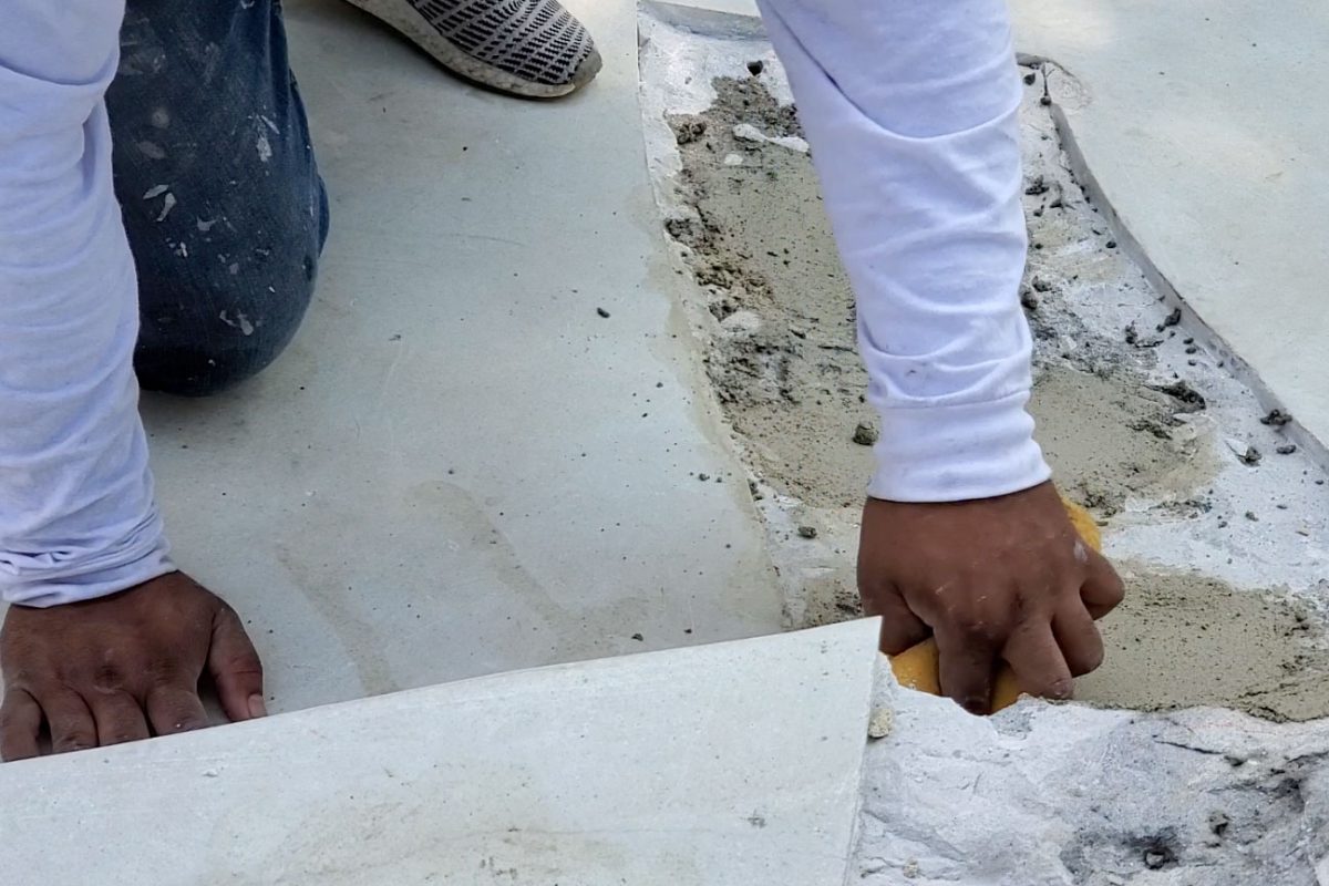 Torque Lock Structural Staples - Fixing Previous Swimming Pool Repair