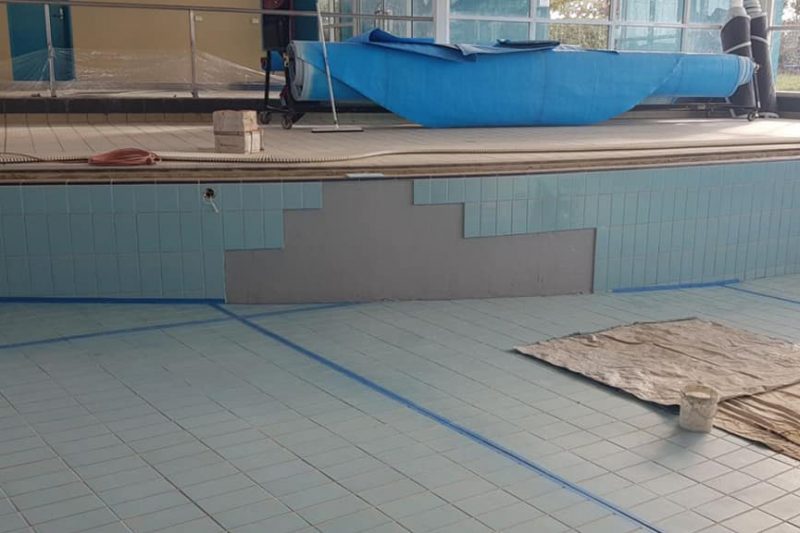 Torque Lock Structural Staples - Municipal Swimming Pool Crack Repair
