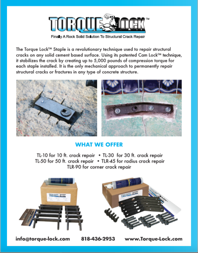 Torque Lock Structural Staples - Printable Flyer